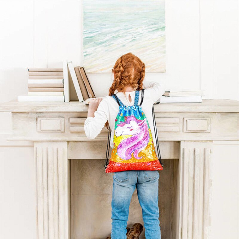 Unicorn Print Drawstring Backpack | Kawaii Unicorn Store