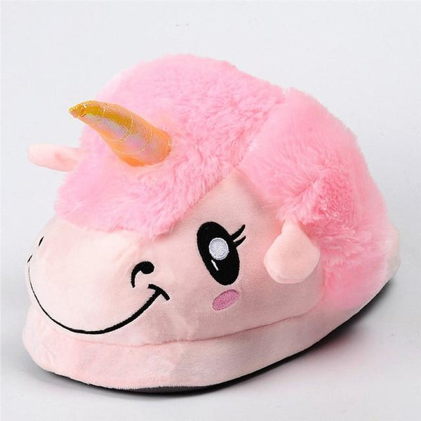 Pink Fluffy Unicorn Slippers | Kawaii Unicorn Store